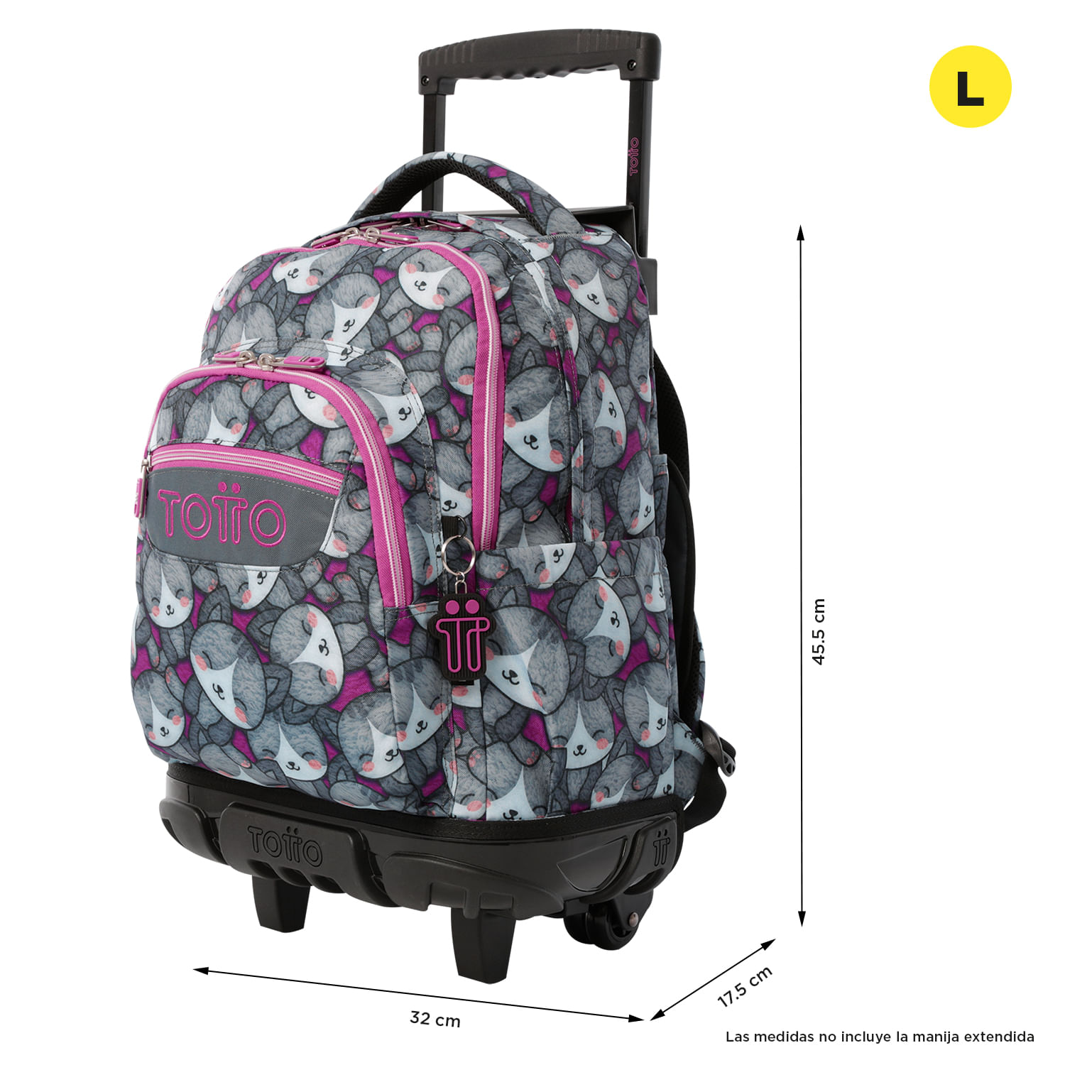 Mochila Grande Con Ruedas Porta Laptop 15.4 | 25 L Renglon | Mx.Totto.com