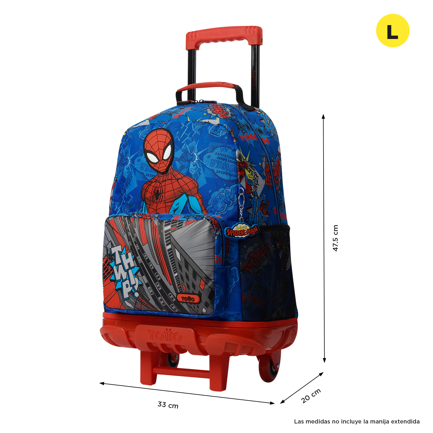 Mochila Grande Con Ruedas Reforzada | 31 L Spiderman Pop L | Mx.Totto.com