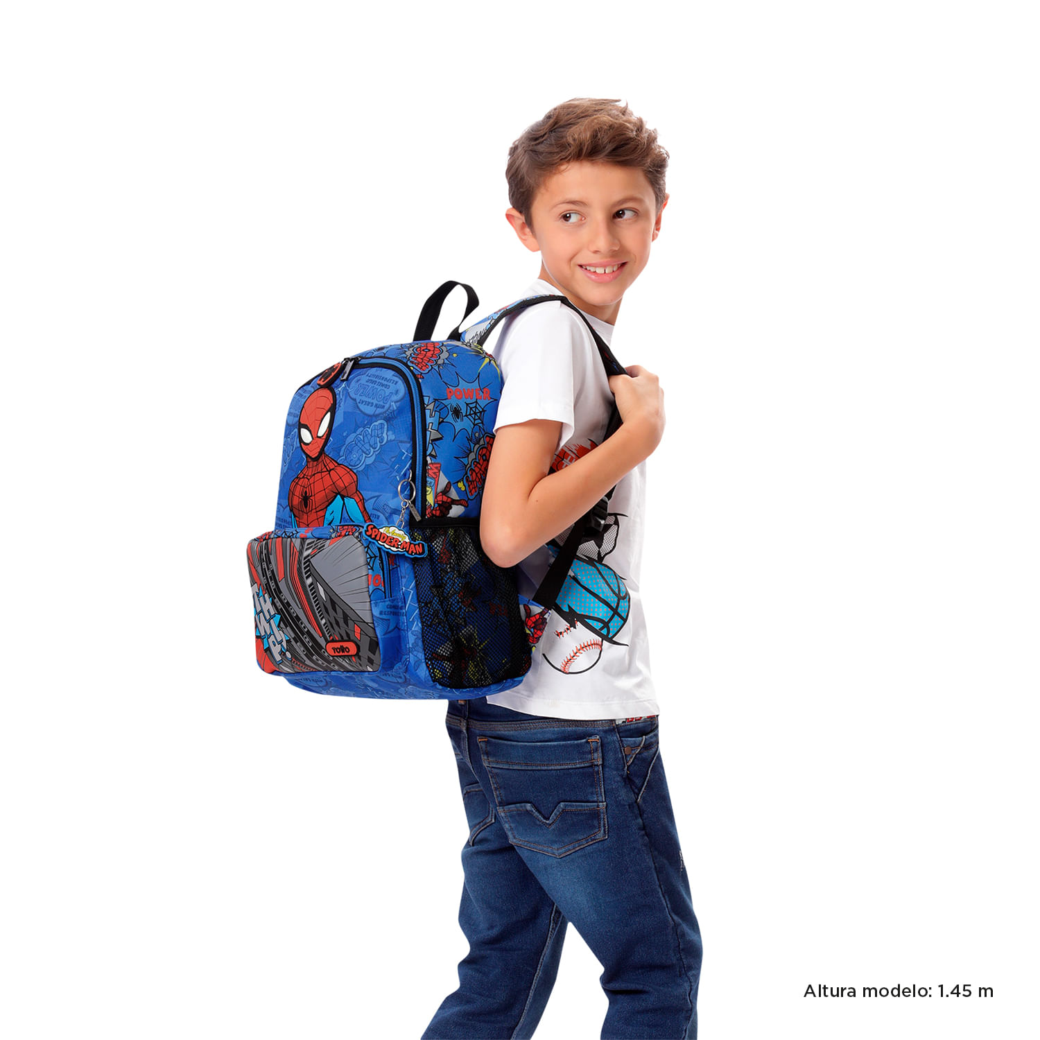 Mochila Mediana Con Bolsillo Para Botella | 12 L Spiderman Pop M | Mx ...