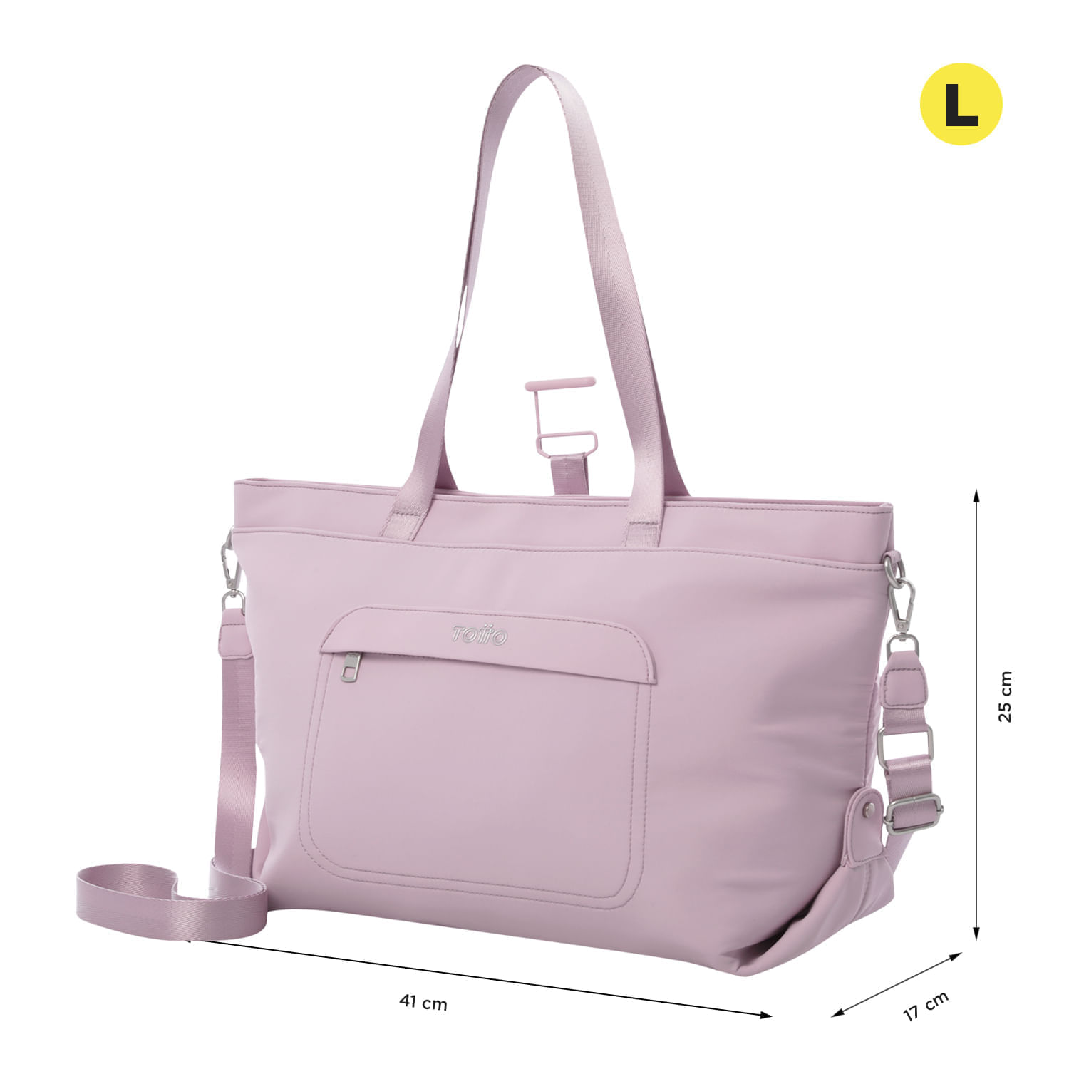 Bolso Tote Madrid Porta PC 16" Rosado | Totto