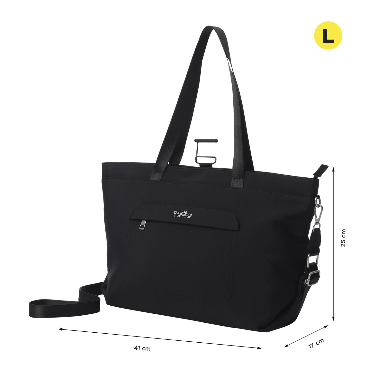 Bolso Tote Madrid Porta PC 16" Negro | Totto